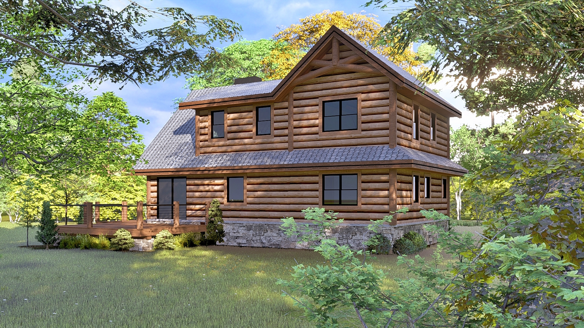 Hewn Log Home Designs Timber Frame Home Construction